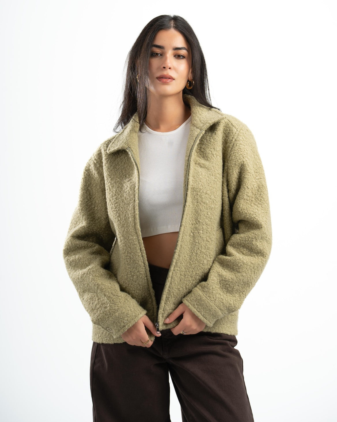 SAGE GREEN FAUX JACKET – PSYCH Online Store