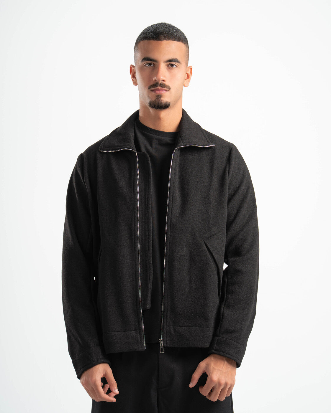 BLACK WOOL BLEND JACKET – PSYCH Online Store