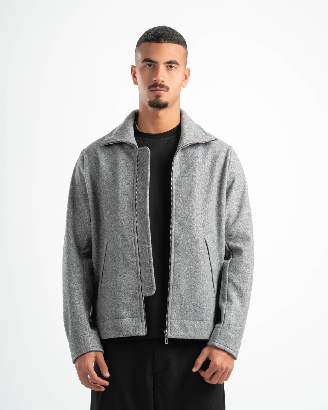 GREY WOOL BLEND JACKET – PSYCH Online Store